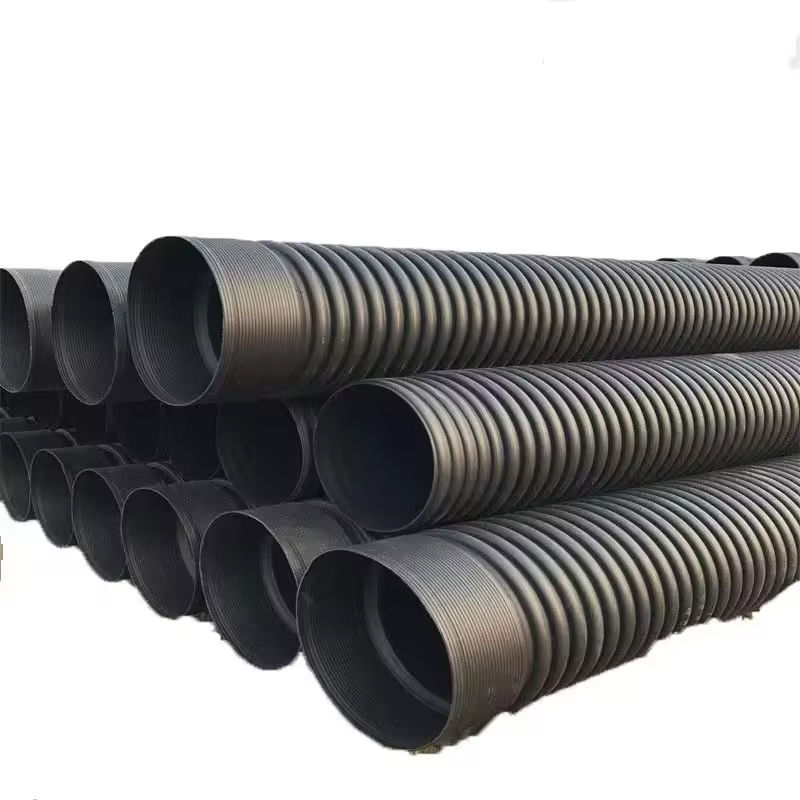 Din Standard HDPE Sewage Pipes SN6 Double Wall Corrugated Reinforced ...