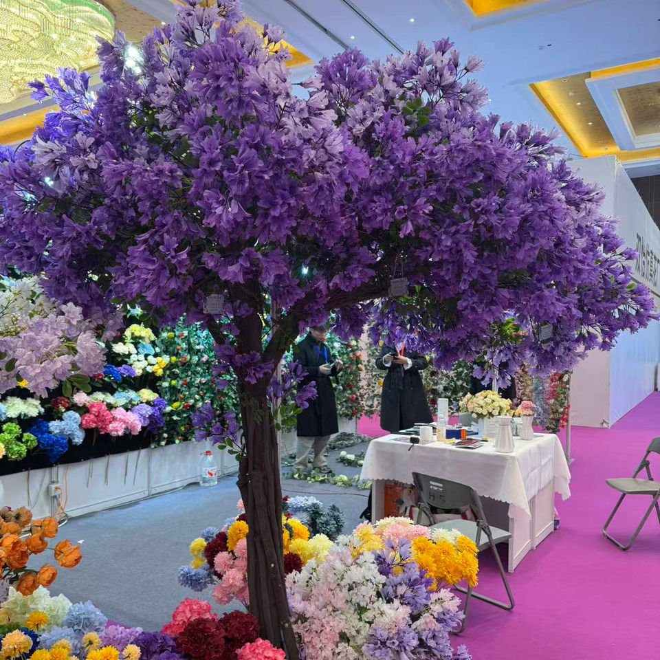 Indoor Artificial Tree Centerpiece Artificial Cherry Blossom Purple ...