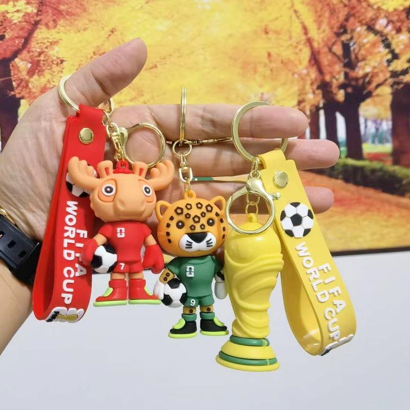 2026 New Design Cute Football World Pvc Cup Keychain Trophy Cartoon ...