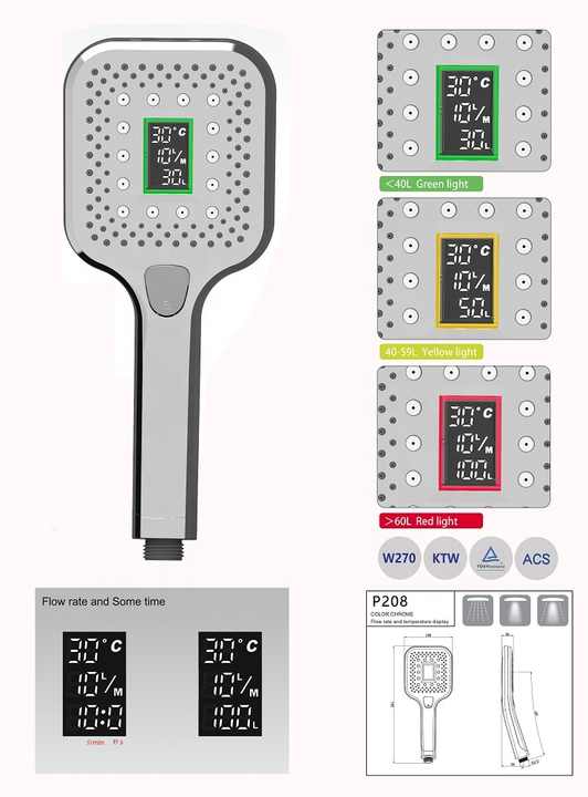 Smart LED Shower Head - Water Saving & Temperature Display