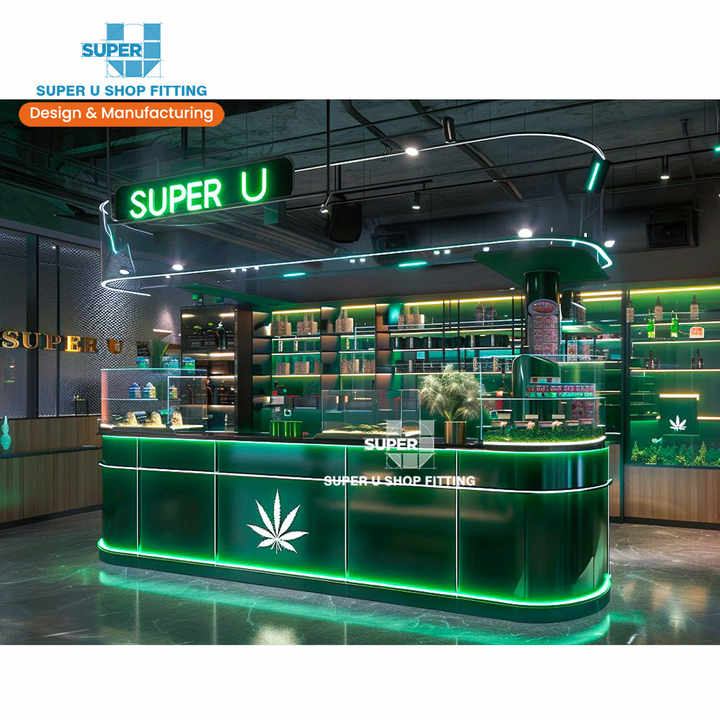 Custom Glass Smoke Showcase Wape Tobacco Vitrine Grow Shop Furniture ...