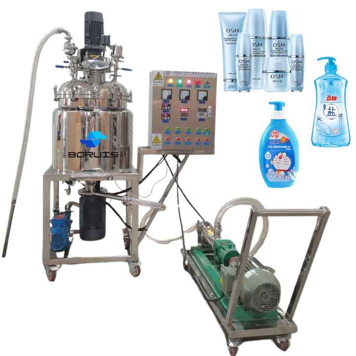 High Shear Vacuum Cosmetics Lotion Homogenizing Emulsifier Equipment Ointment Syrup Ketchup ...