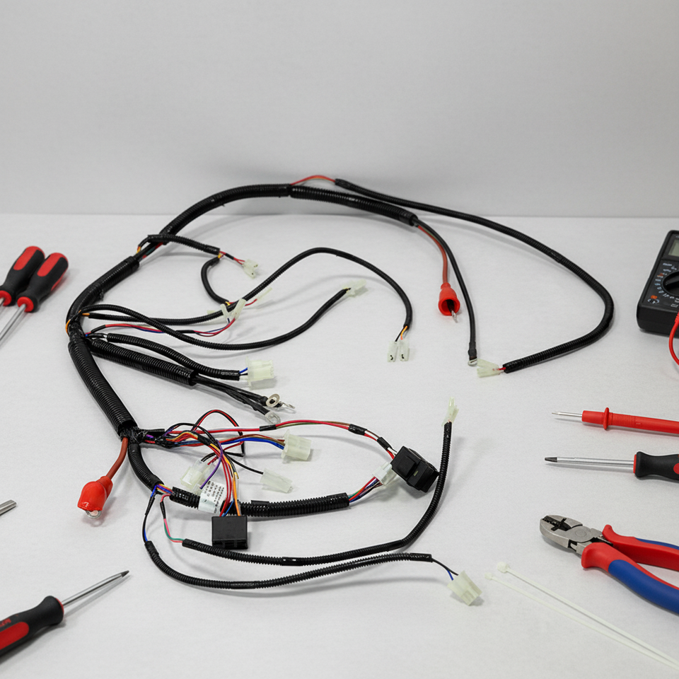 Universal Custom Motorcycles Cable Assembly Complete Wire Harness ...