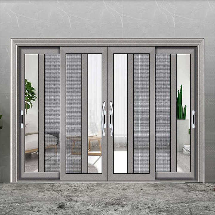 Custom Aluminum Mosquito Screen Door - Heat Insulating Glass