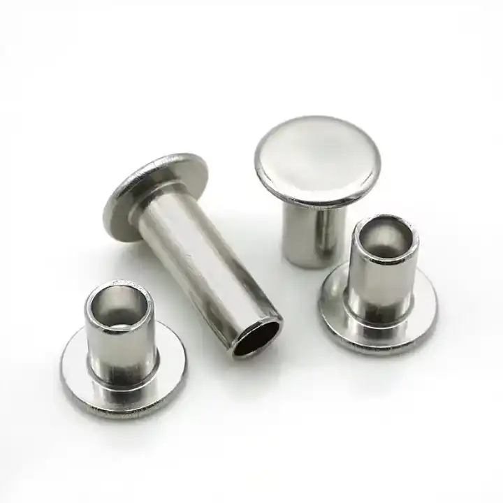 High quality stainless steel cutlery semi-hollow rivet 4mm x 8mm Flat ...