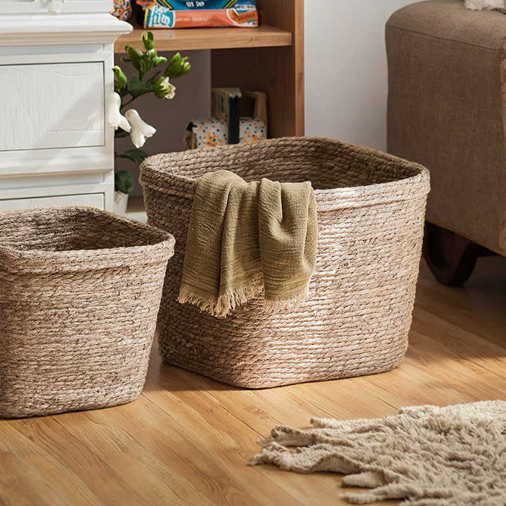 Modern Simple Seaweed Storage Baskets Household Woven Storage Boxes ...