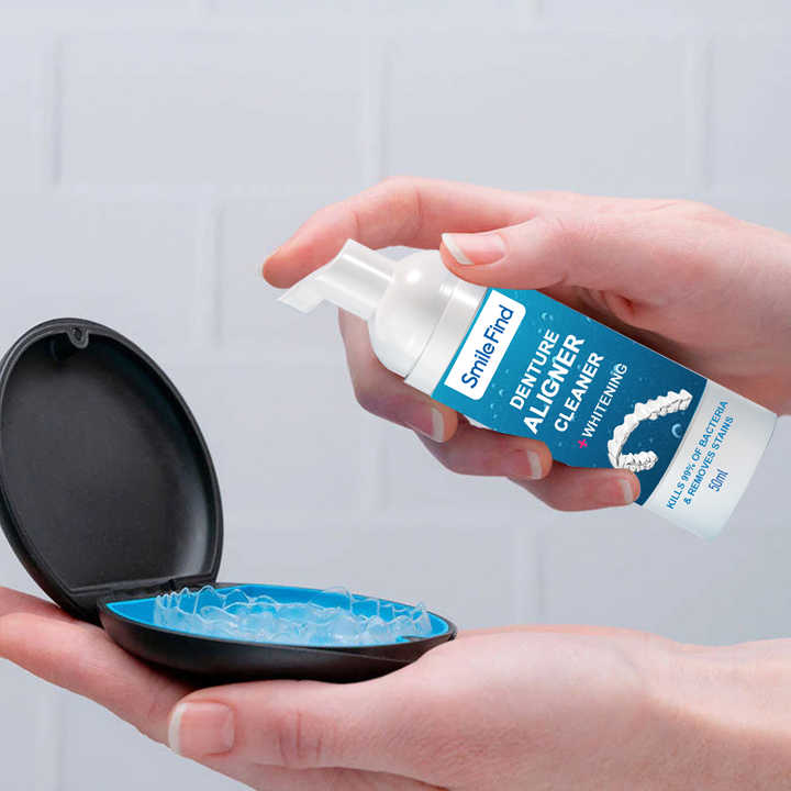 Smile Find Teeth Aligners Cleaner - Custom Logo & Home Use