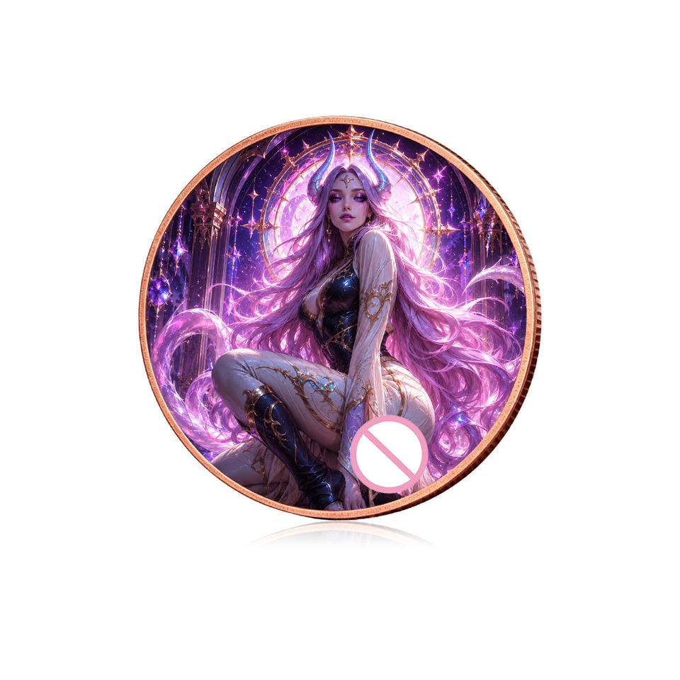 1 oz .999 Pure Copper Fantasy Goddess Anime Colorized Souvenir Medal ...