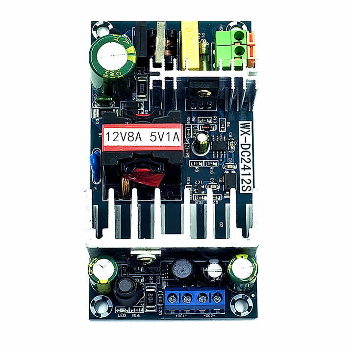 100W Dual Output Switching Power Supply Board - 12V 8A, 5V 1A