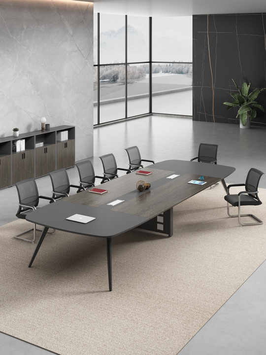 Minimalist conference table Modern office table and chair combination ...