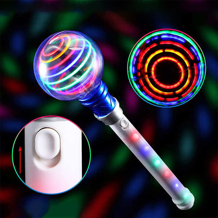 Spinning Magic Ball Wand Inch LED Spin Toy for Kids with Batteries ...