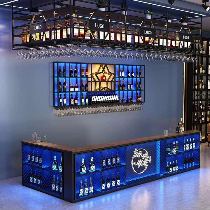 Customizable Heavy-Duty Industrial Style Reception Counter for Coffee ...