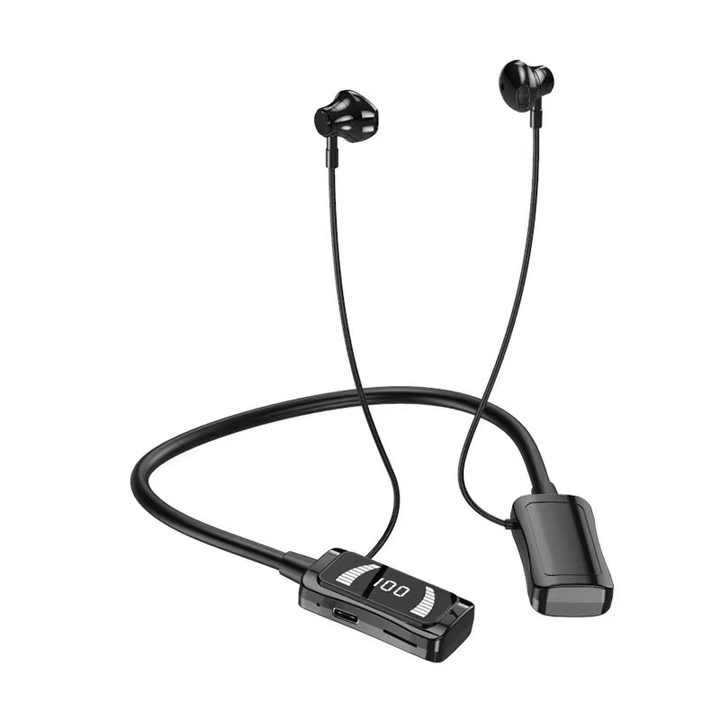 Long Standby Digital Battery Display Type-c Fast Charging Neckband ...