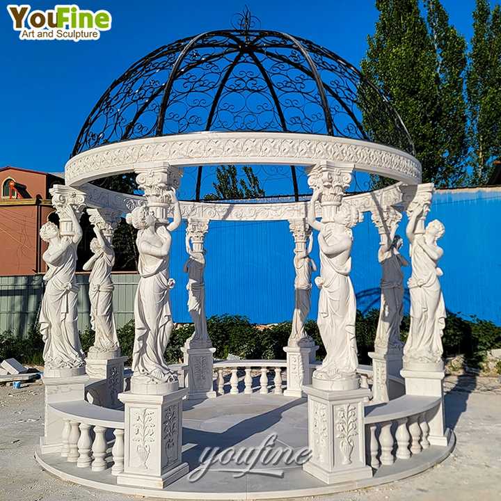 Luxury Marble Gazebo - Perfect for Outdoor Decor & Relaxation