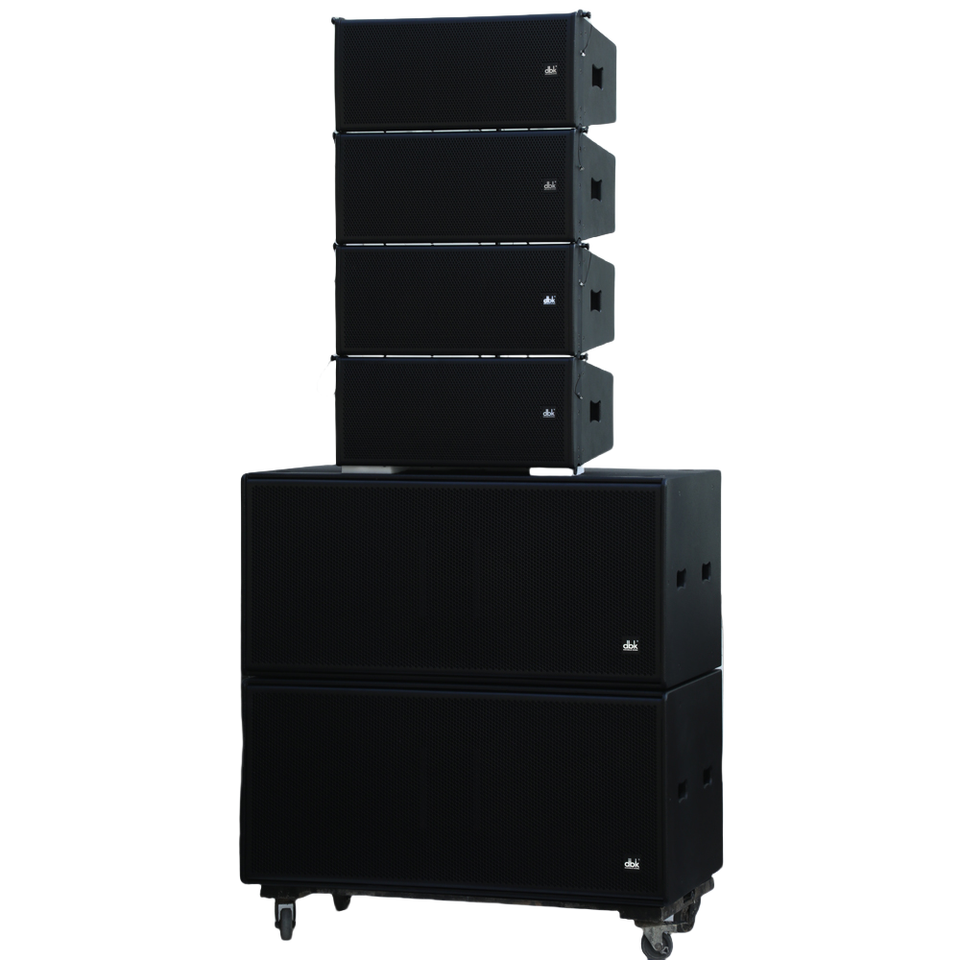 DBK Full Range Line Array Speakers PA System with Line Array Powered Subwoofer Sound Equipment ...