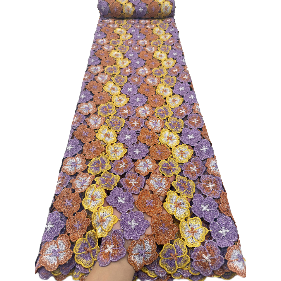 NI.AI New Design Guipure Cord Lace Fabric Colorful Cord Fabric ...