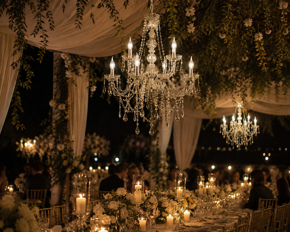 Luxury Wedding Ceiling Acrylic Iron Gold Chandelier for Hotel Club ...