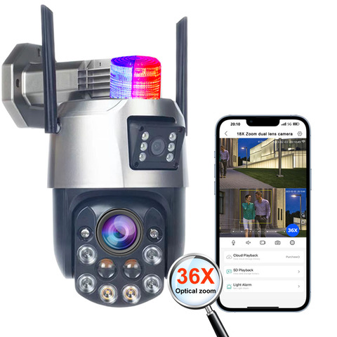 Qearim IPC360 Wifi Camera - 8K PTZ, Four Lens, 10x Zoom