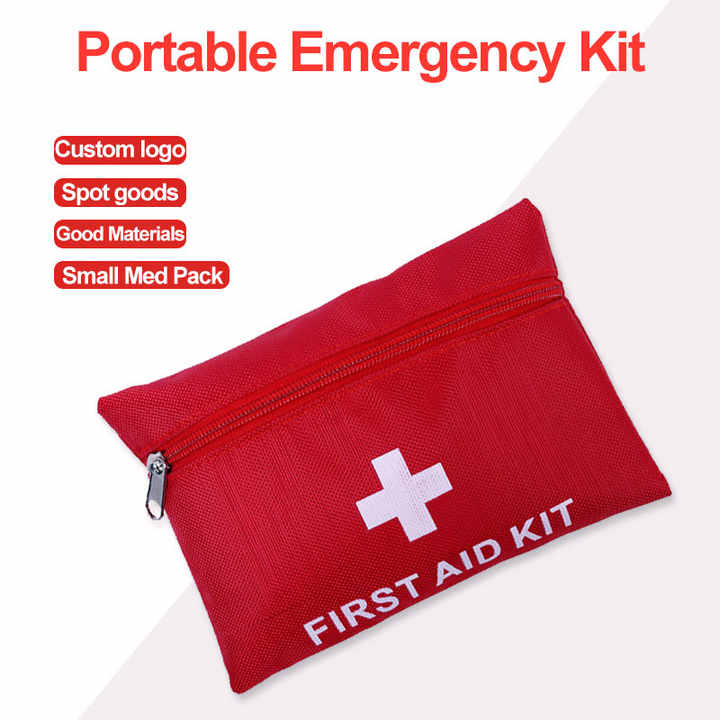 Custom New Red Medical Kit with Logo - Emergency Essentials