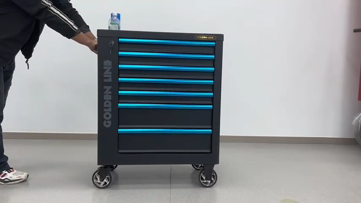 Golden Line Tool Box - Durable 7-Drawer Roller Cabinet