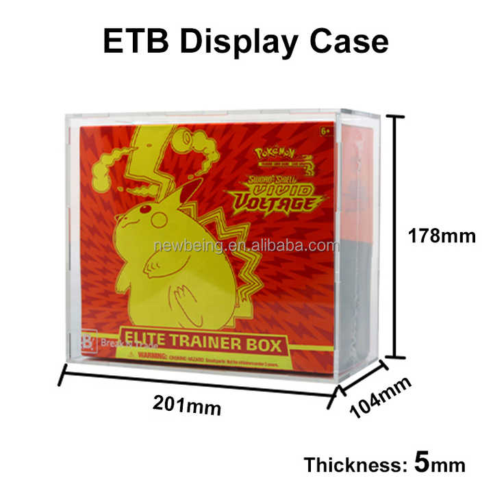 Custom Magnetic Lid Acrylic Pokemon Booster Box Case