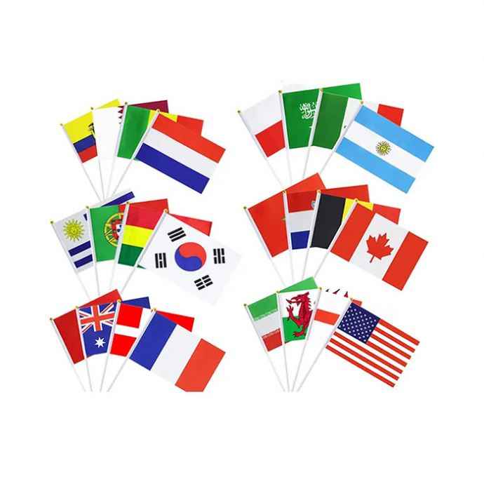 Polyester Silk Screen Printing Hand Waving Flag Design Your Own Logo ...