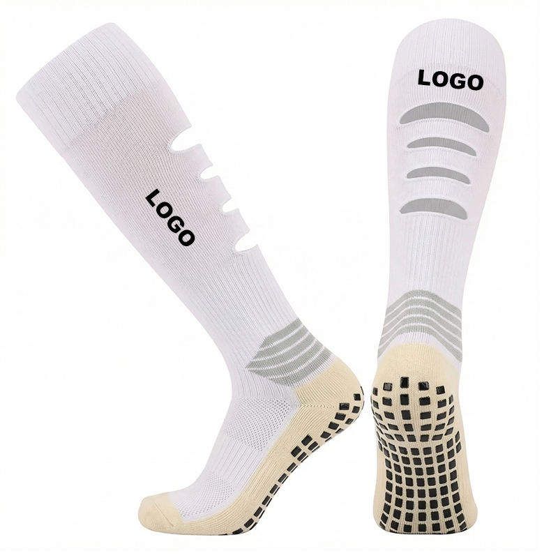 Custom Knee High Anti Slip Grip Long Soccer Sleeve Off Football Cut ...