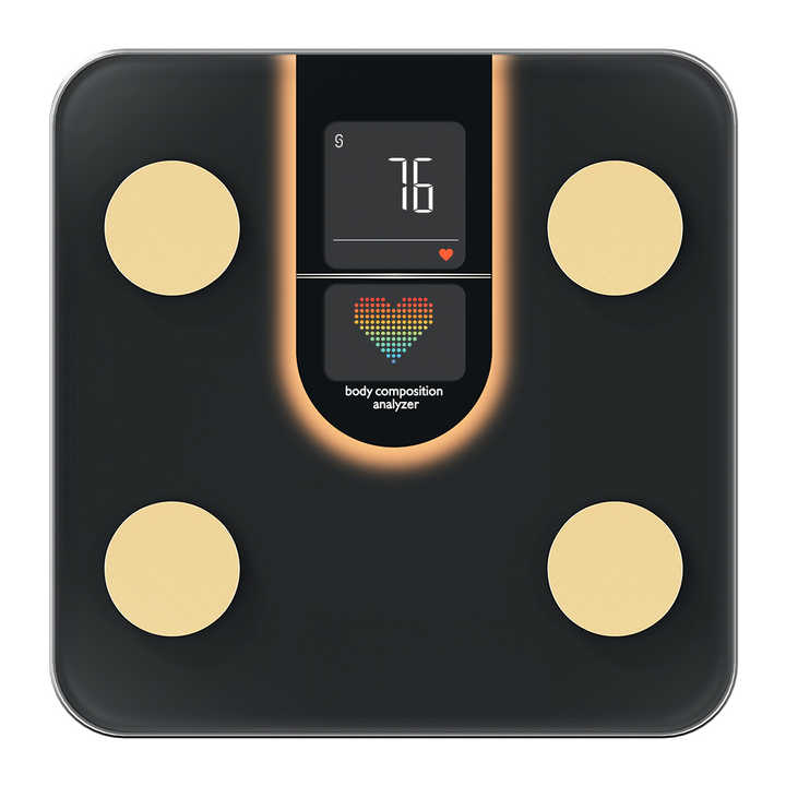 Welland Body Fat Smart Scale LCD Display Body Composition Weight Measure Glass Material Battery ...