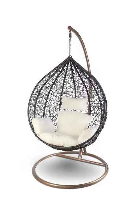 Modern Outdoor Patio Egg Chair Swing Hanging Rattan Chair Stand Metal ...