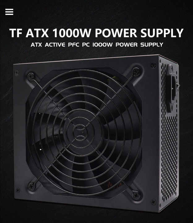 Quiet 1000W ATX Power Supply for Gaming & Desktop Pcs