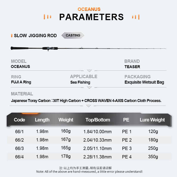 TEASER OCEANUS Offshore Casting Rod - TORAY Carbon Blank