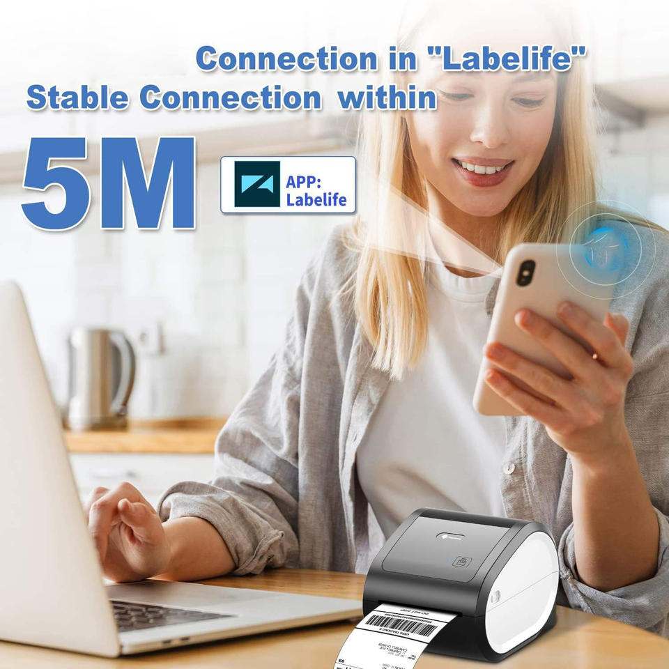 Phomemo D520-BT 4x6 Thermal Waybill Printer Label Printer Transportable ...