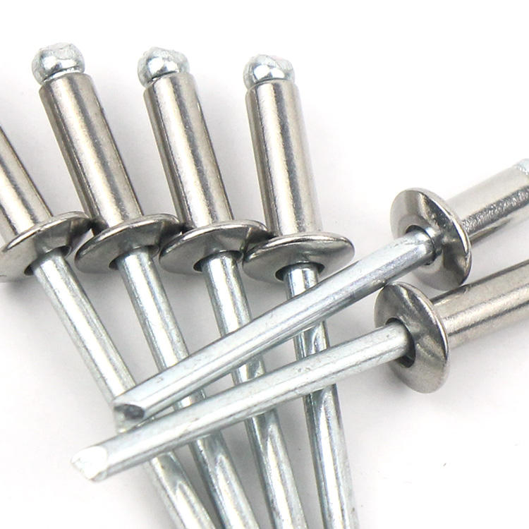 Aluminum Open End Blind Rivet Round Flat Head Titanium Flange Pop ...