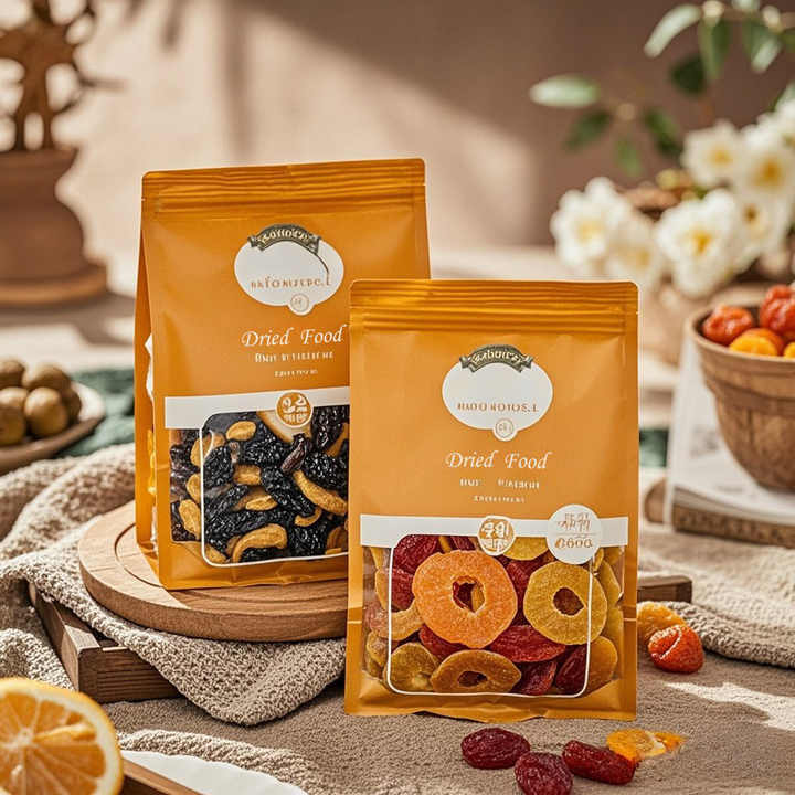 Resealable Food Packaging Stand up Pouches Dried Fruit Snacks Bags Self ...