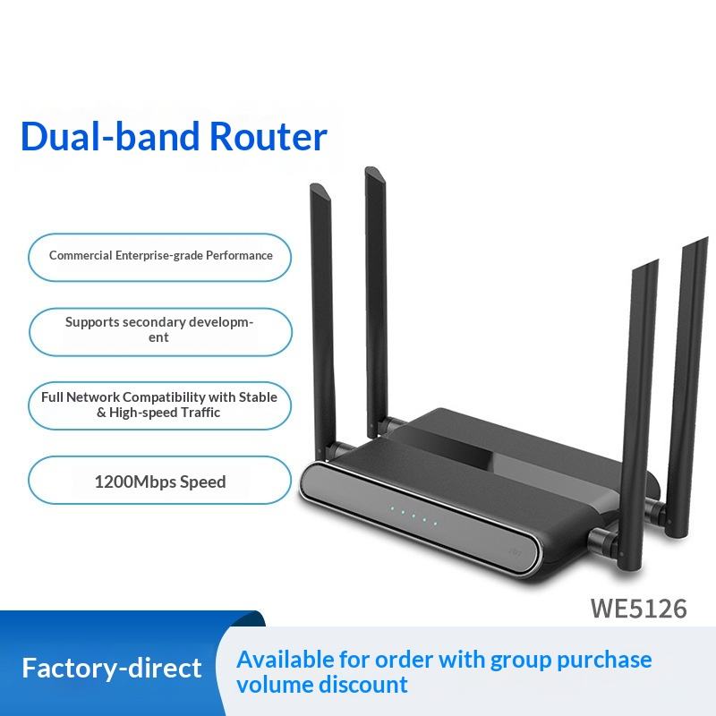 WIFI6 Router Dual Band 2.4Ghz 5.8Ghz High Speed 1200Mbps MT76212EN ...