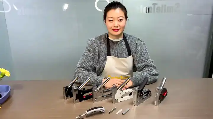 3-in-1 Heavy Duty Staple Gun with 600 Staples Manual Steel Nail Gun for ...