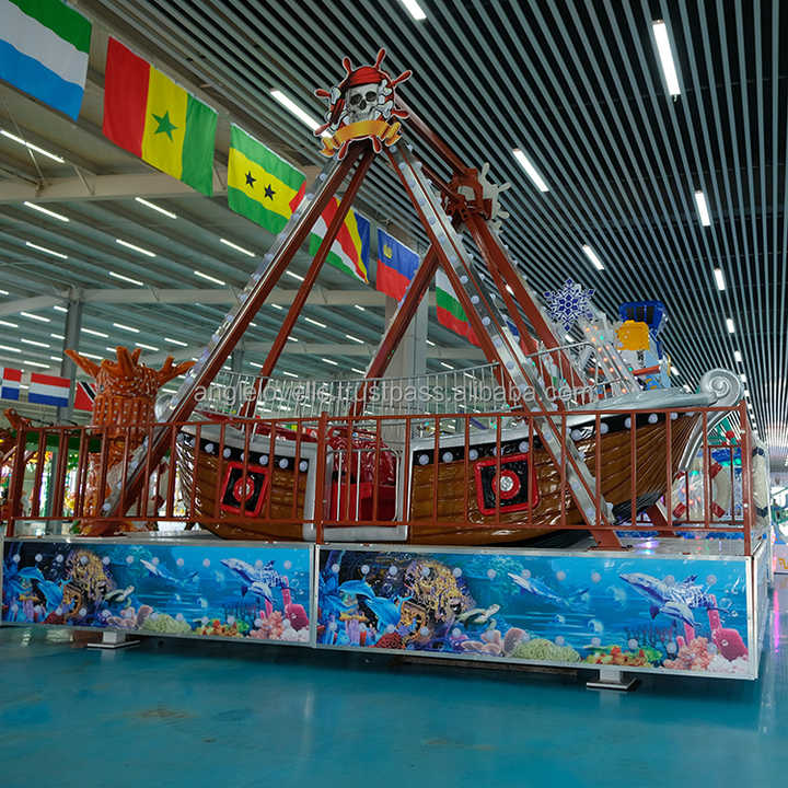 Outdoor Mini Pirate Ship Rides for Kids Mobile Carnival Amusement Rides ...