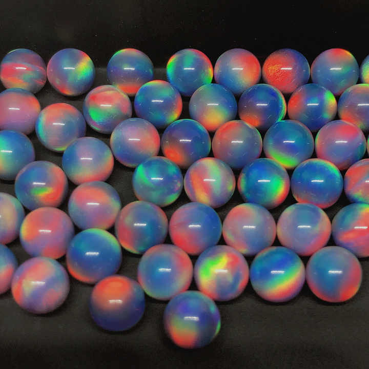 Aurora Color Synthetic Nebula Opal Beads - 4mm & 5mm