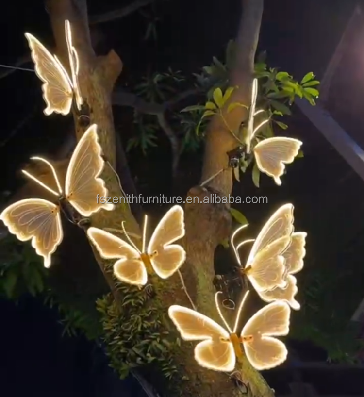 Party Props Small Light Giant Butterflies Moving Large Decorative LED ...