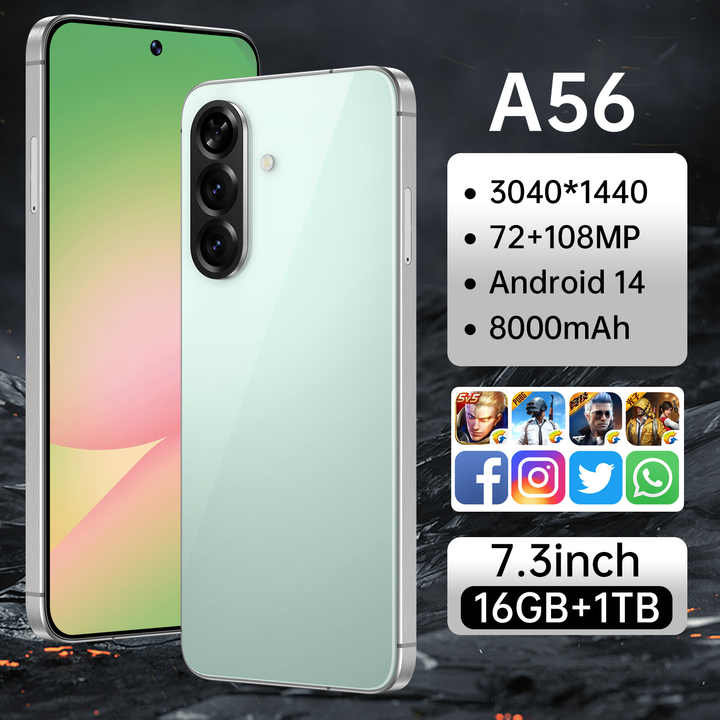 Original Unlocked A56 4G5G Smartphone 7.3 Inch Full Screen 16GB+1TB ...