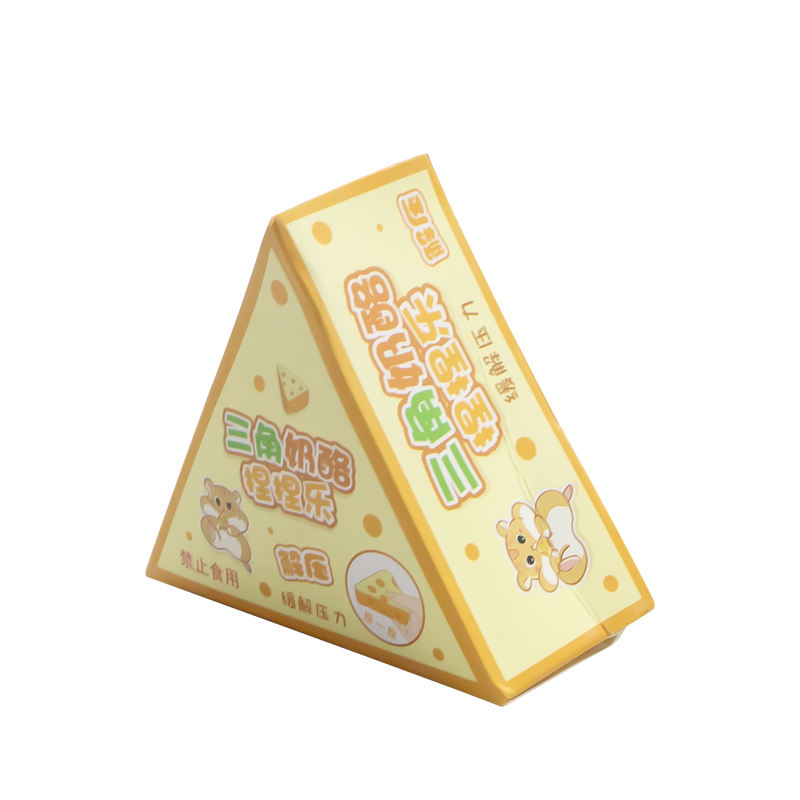 Triangle Cheese Shaped Squishy Fidget Toy TPR Material Unisex Stress ...