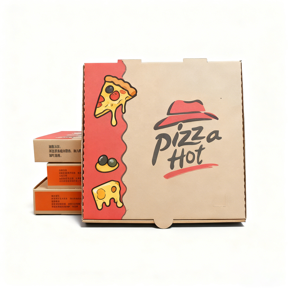 Hot Selling Custom Size Pizza Box Corrugated Kraft Mailer Shipping Box ...
