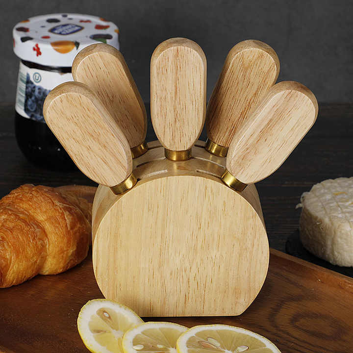 Plug-in Design Mini Wedding Gift Rubber Wood Kitchen Cheese Serving ...