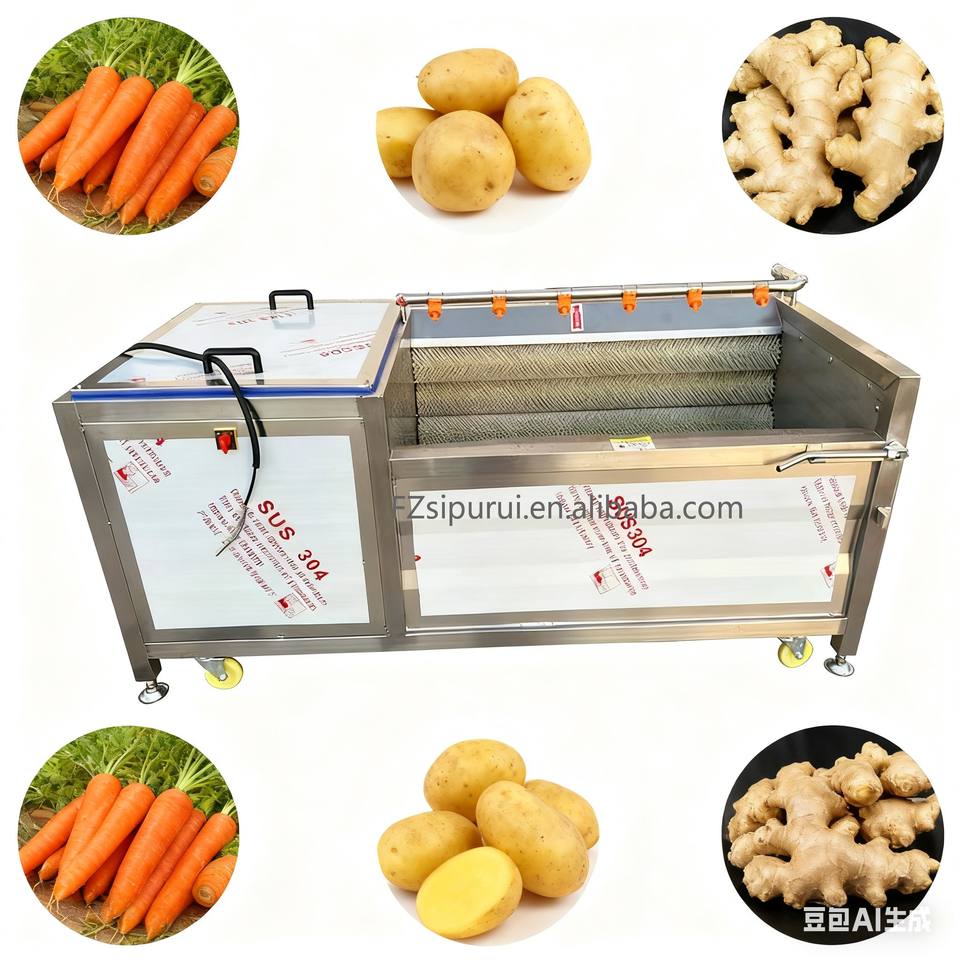 Potato Drum Washing Machine Potato Washing Machine Agricultural Brush ...