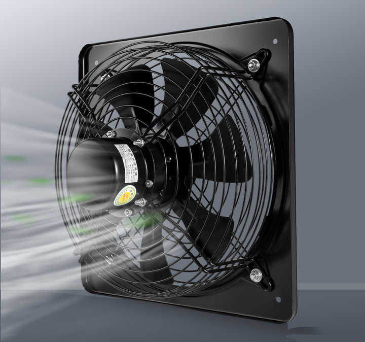CE Low Speed 220V Square Axial Flow Exhaust Fan Black 10 in 1400rpm ...