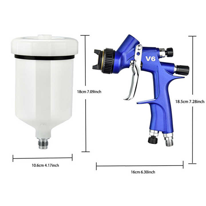 High-end Industrial Grade Aluminium Alloy 1.3mm Air Spray Gun 600ml ...
