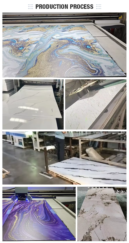 High Quality UV Board 3D PVC Marble UV Wall Panel Design Factory Direct ...