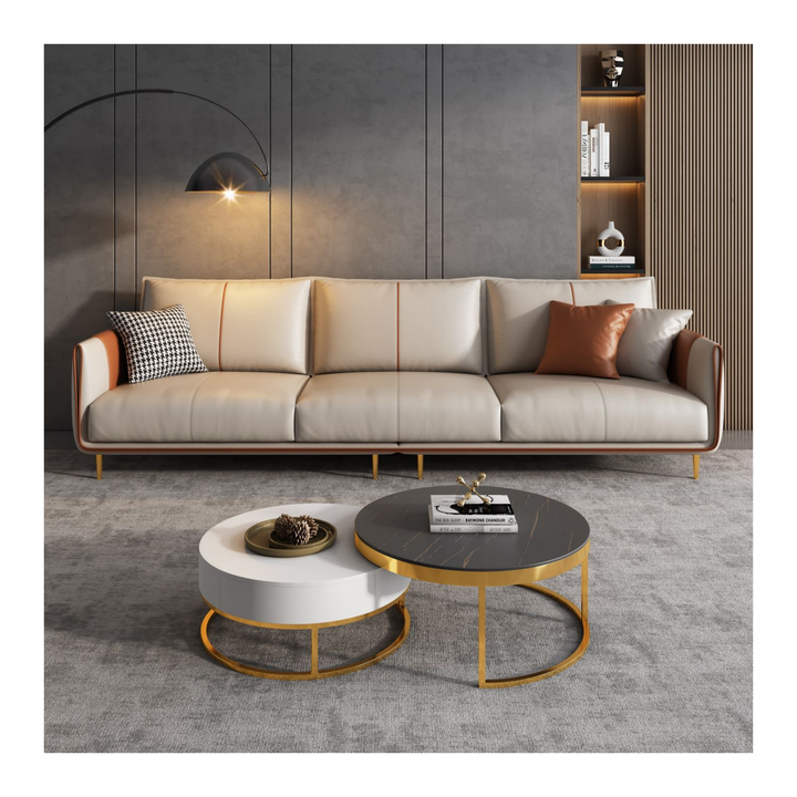 Shop Our Hot Sale Leather Straight Sofa Set for Modern Luxury