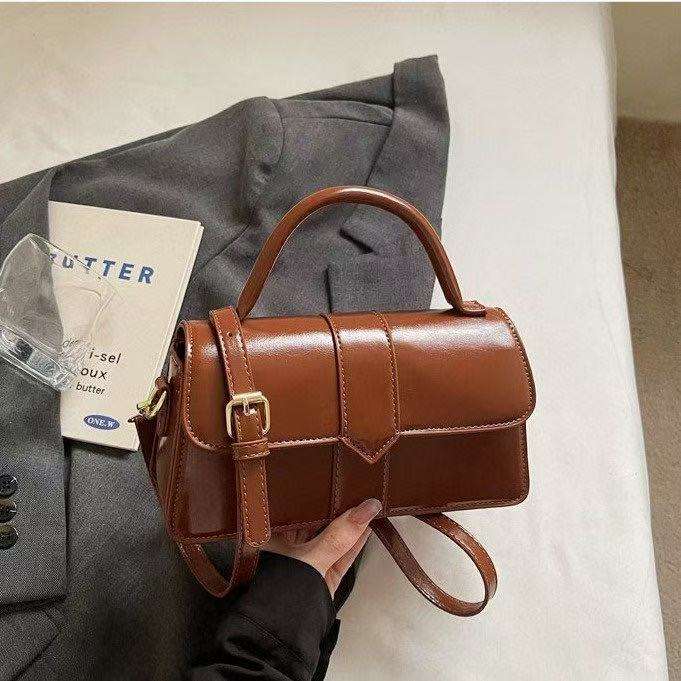 Solid Color PU Portable Simple Texture Handbag New Summer Fashion ...