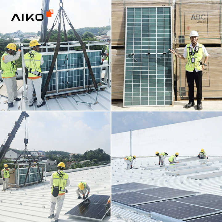 Aiko N-Type ABC Dual Glass Bifacial Solar Panel Aiko-A-Mah72Dw G 605~625W Solar Panels China ...